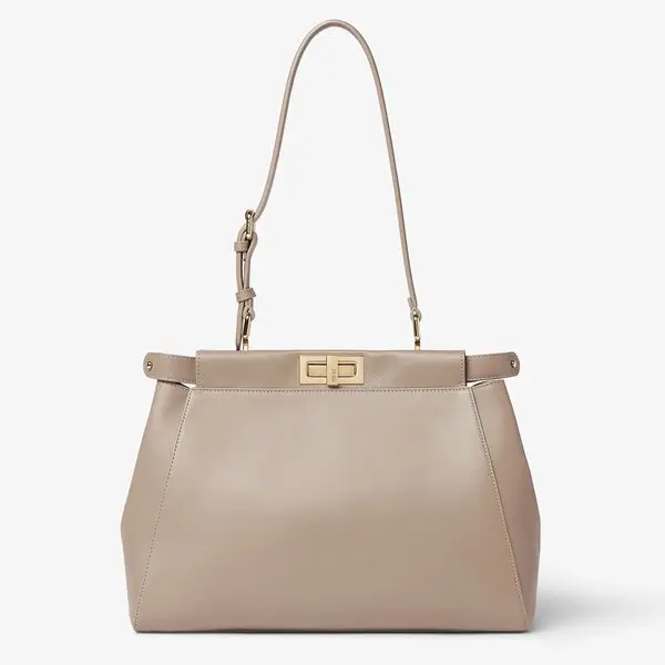 Fendi My Peekaboo Medium Dove Gray Leather Bag
